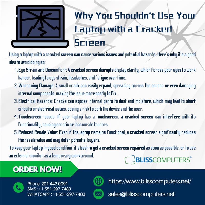 Why You Shouldn’t Use Your Laptop with a Cracked Screen (#1597) - Bliss Computers